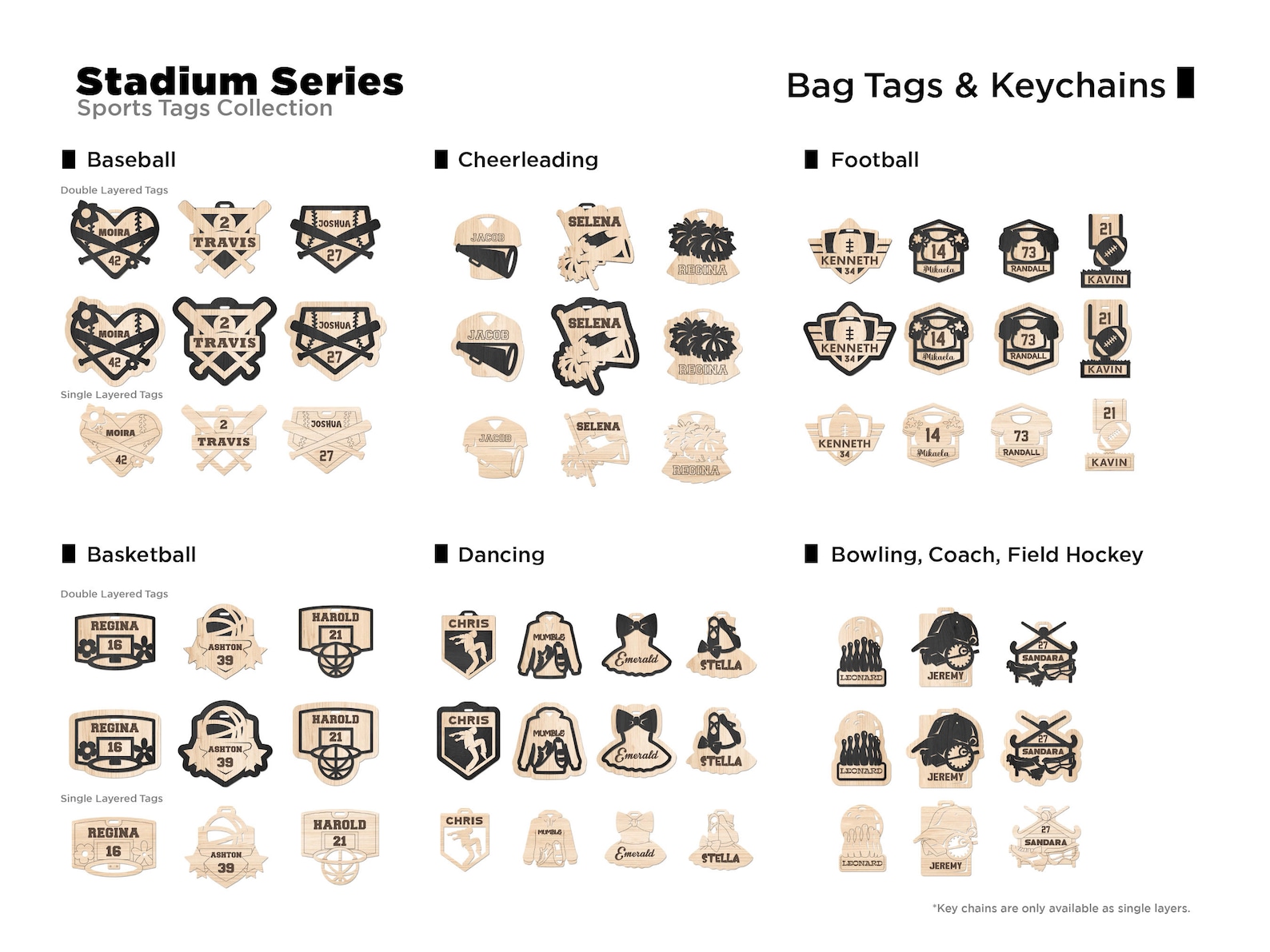 Stadium Series Sports Bag Tags & Key Chains 15 Designs SVG - Etsy