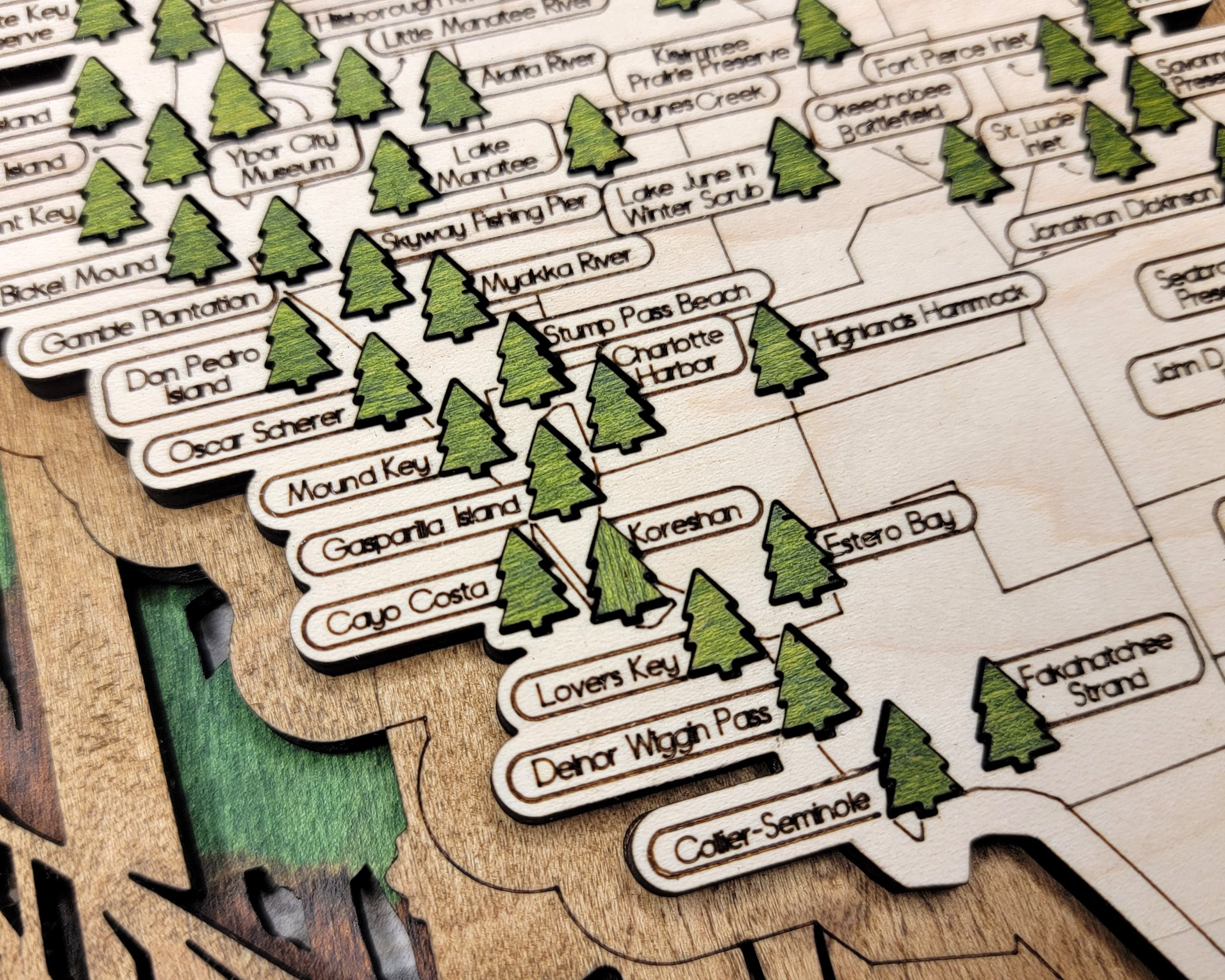 The Florida State Park Map - Custom and Non Customizable Options - SVG ...