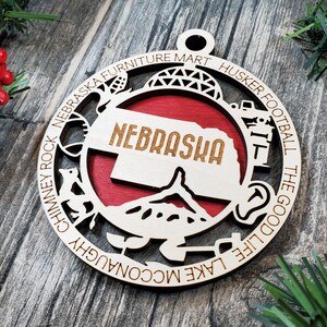 Nebraska State Ornament - SVG File Download - Sized for Glowforge ...