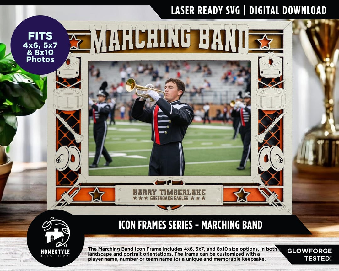 Marching Band Icon Frames - Includes Frame Sizes 4x6, 5x7, 8x10 in ...