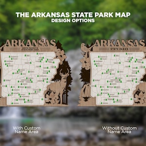 The Arkansas State Park Map - Custom and Non Customizable Options - SVG ...
