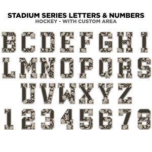 Stadium Series Letters and Numbers - Hockey - Customizable and Non ...