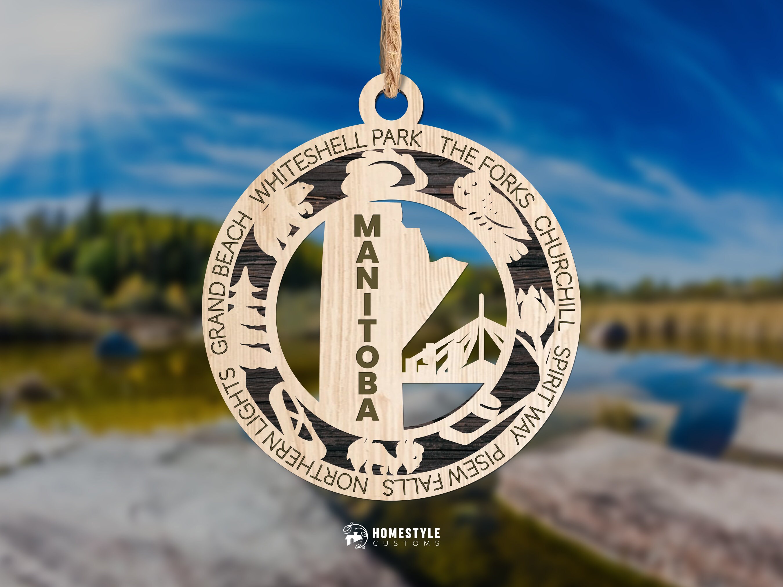 Manitoba Provincial Ornament - Canada - SVG File Download - Sized for ...