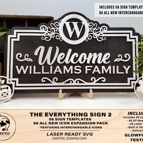 The Everything Sign Bundle 50 Designs 40 Icon Symbols 26 - Etsy