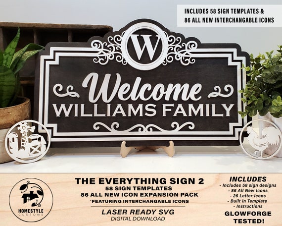 The Everything Sign 2 Bundle 57 Designs 86 Icon Symbols 26 - Etsy