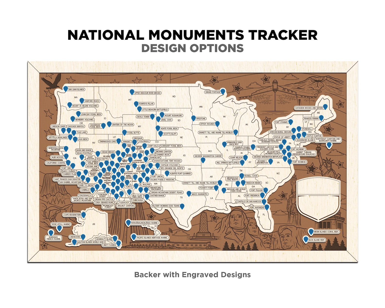 The National Monuments Tracker Map - SVG, PDF, AI Files - Works With ...