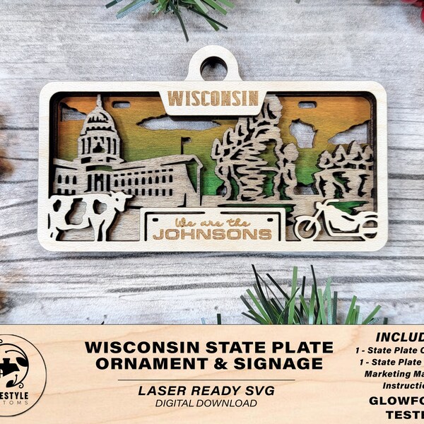 Wisconsin License Plate Svg - Etsy