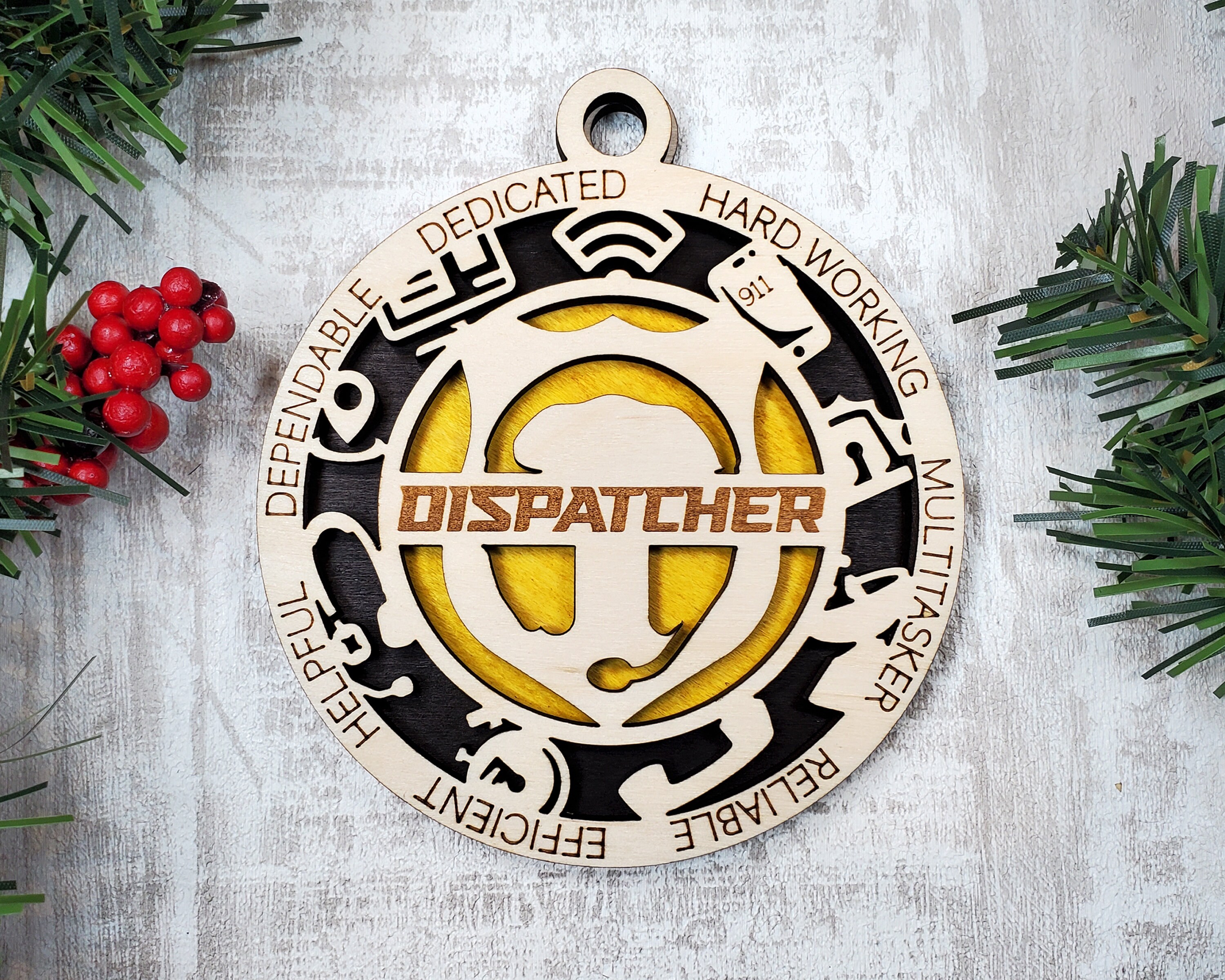 Dispatcher Ornament Bundle - 4 Unique Designs - SVG, PDF, AI File ...