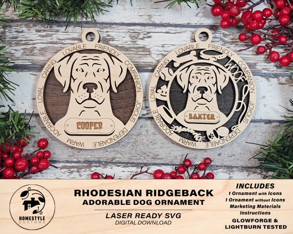 Rhodesian Ridgeback Adorable Dog Ornaments 2 Ornaments - Etsy