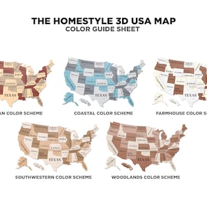 The Homestyle 3D USA Map - 3 Engrave, 7 Sizes With 2 Oversize Options ...