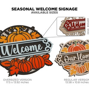 Seasonal Welcome Signage - Spring, Summer, Fall and Winter - 2 ...