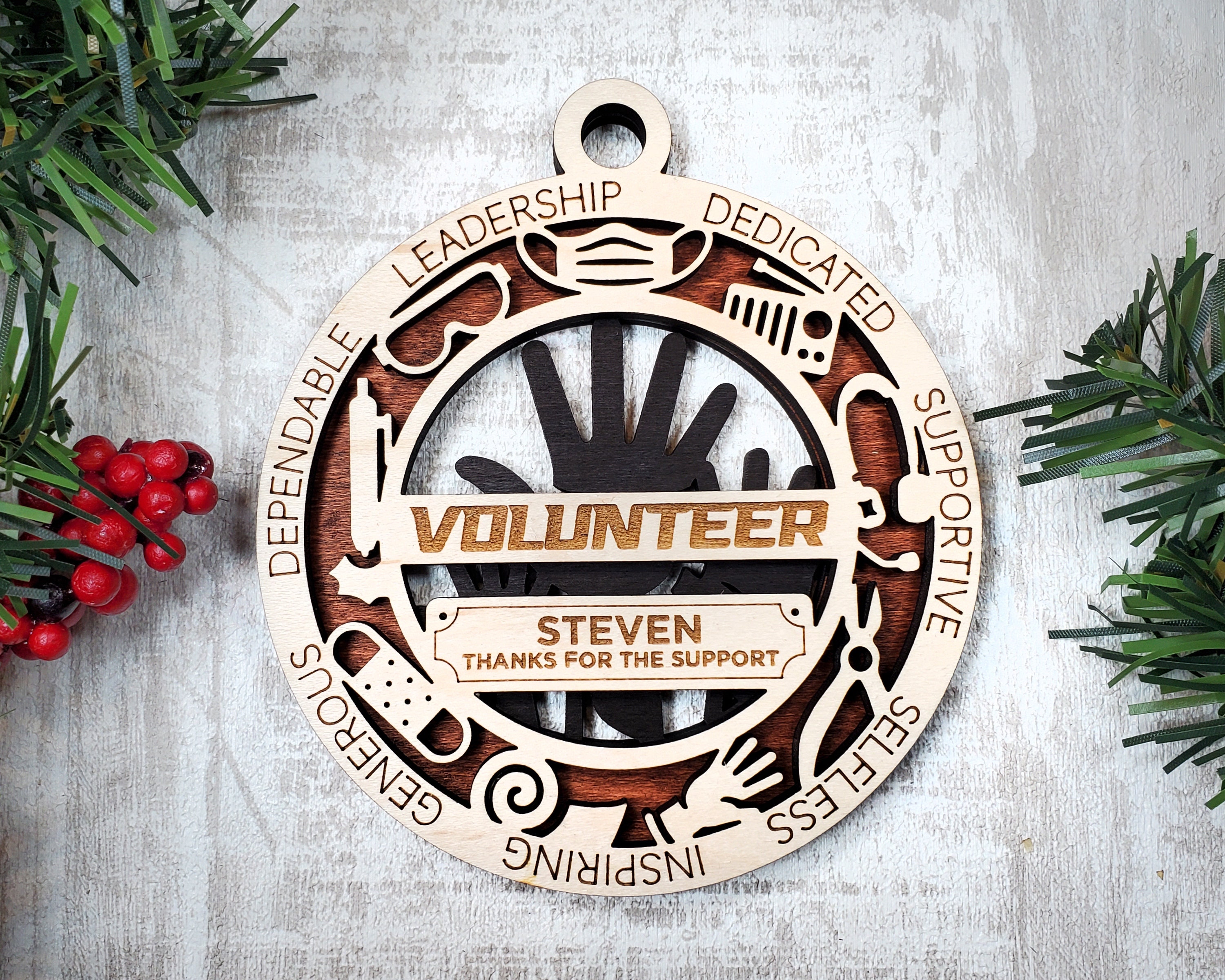 Volunteer Ornament Bundle - 4 Unique Designs - SVG, PDF, AI File ...