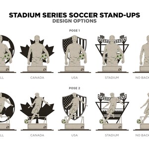 Stadium Series Stand Ups - Soccer - 3 Poses in 2 Cut Formats and 1 ...