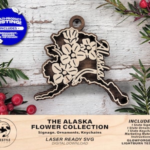 Alaska State Flower Collection - Ornaments, Keychains & Signage ...