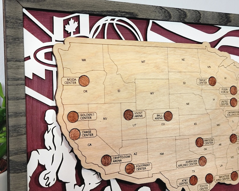 The Stadium Series Basketball Map Stadium Tracker SVG File | Etsy