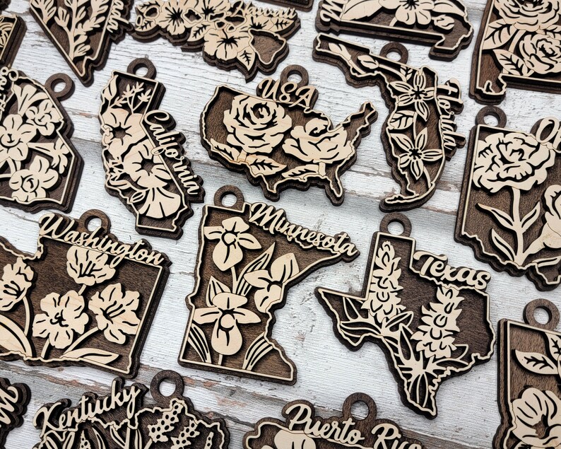 The State Flower Collection - All States Included - Ornaments ...