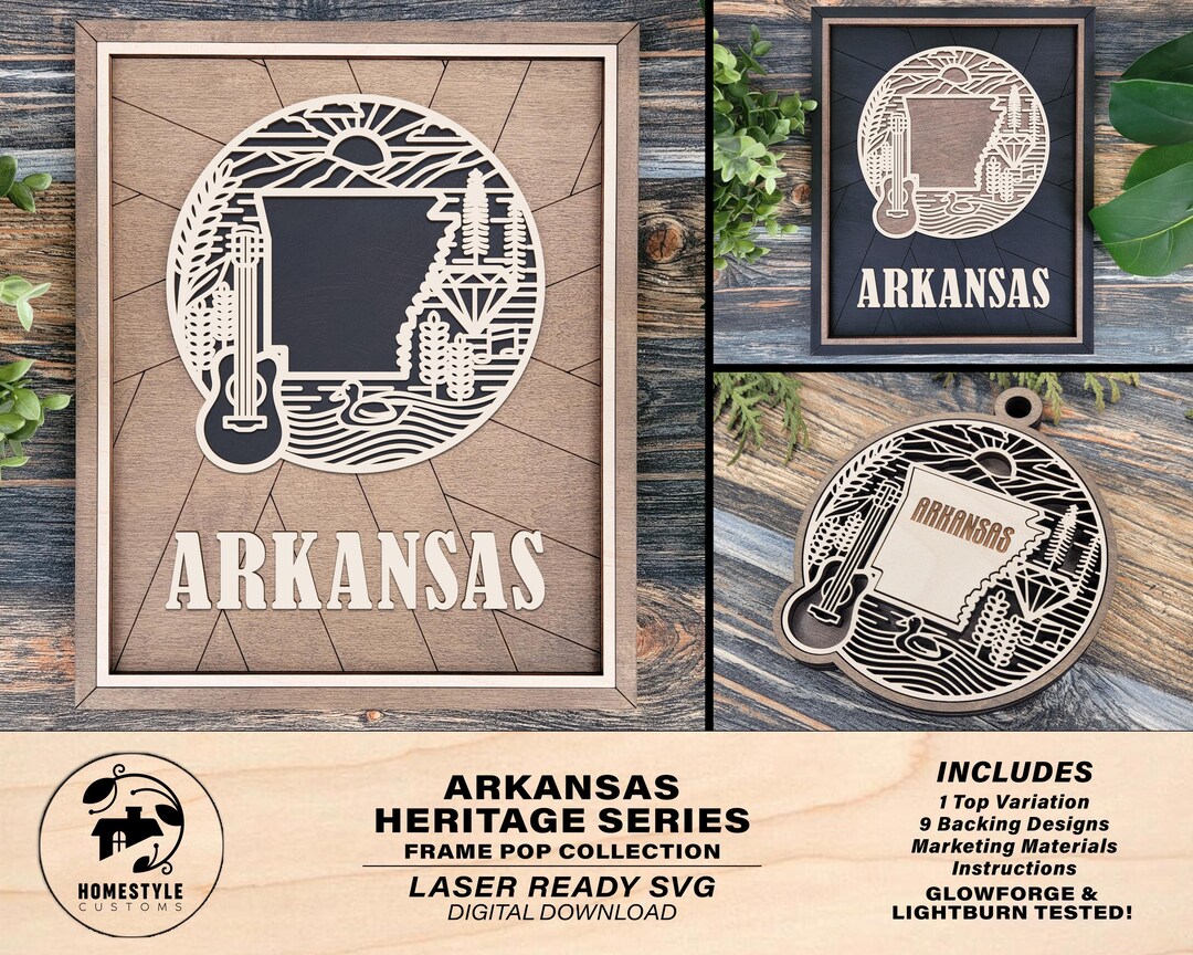 Arkansas State Heritage Series - Framepop Collection - Ornaments and ...