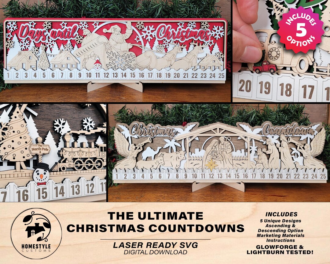 The Ultimate Christmas Countdowns - 5 Designs With Ascending and ...