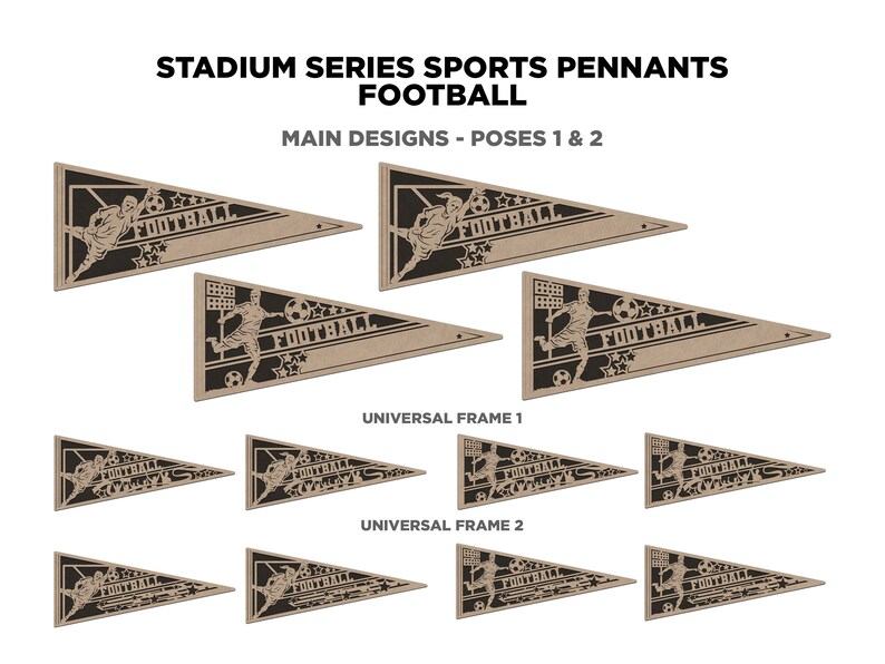 Stadium Series Sports Pennants - 5 Sports - 60 Variations Included ...
