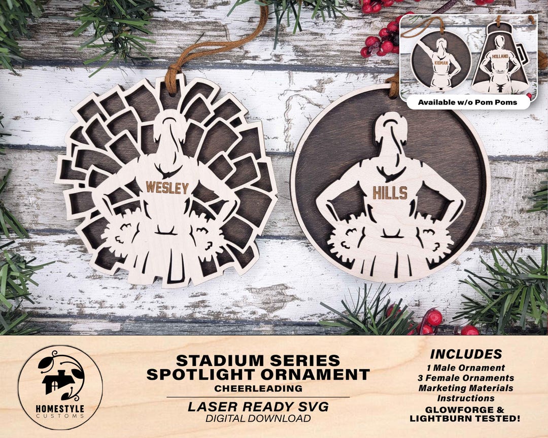 Stadium Series Spotlight Ornaments - Cheerleader - Male and Female ...