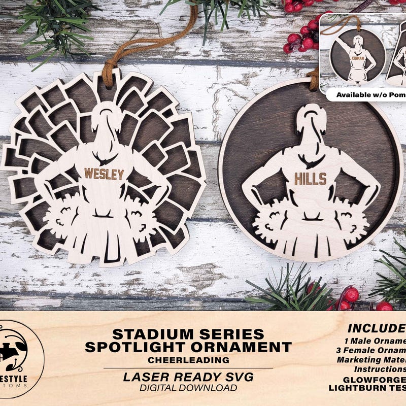 Cheer Cut File Ornament - Etsy