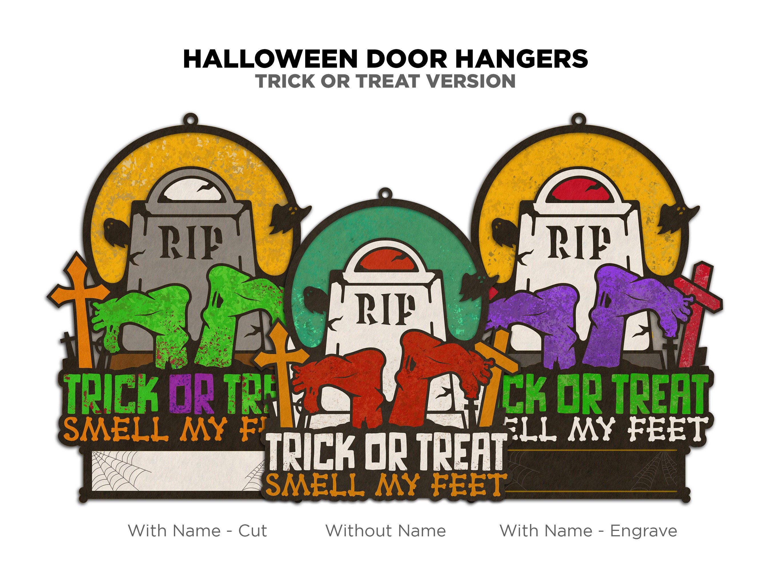 Halloween Door Hangers 2 Designs With 6 Personalization - Etsy