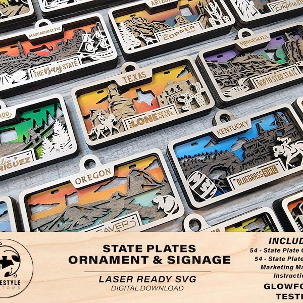 State License Plate Svg - Etsy