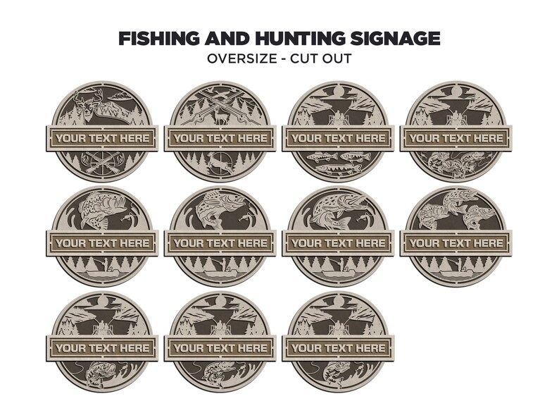 Fishing and Hunting Signage 70 Regular and Oversize Options - Etsy