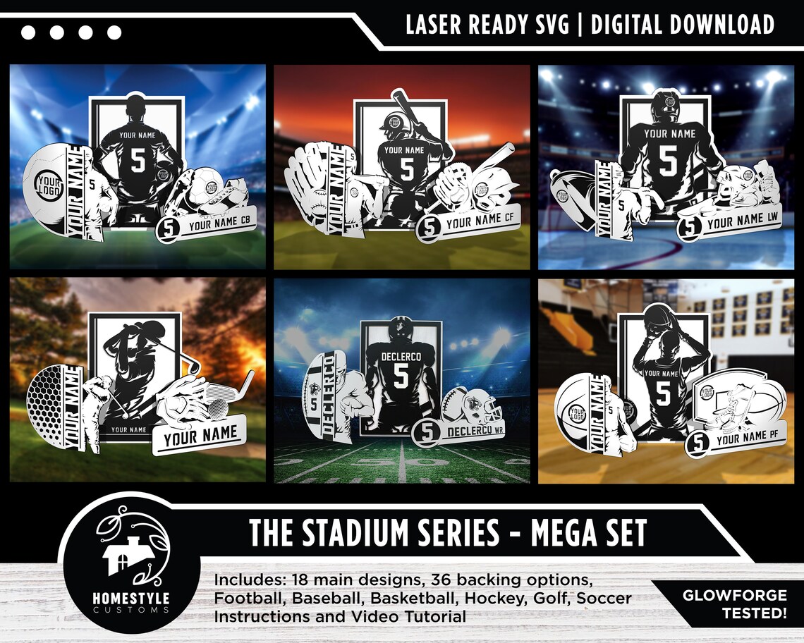 Stadium Series Sports Signage Mega Pack 18 Designs 3 of - Etsy
