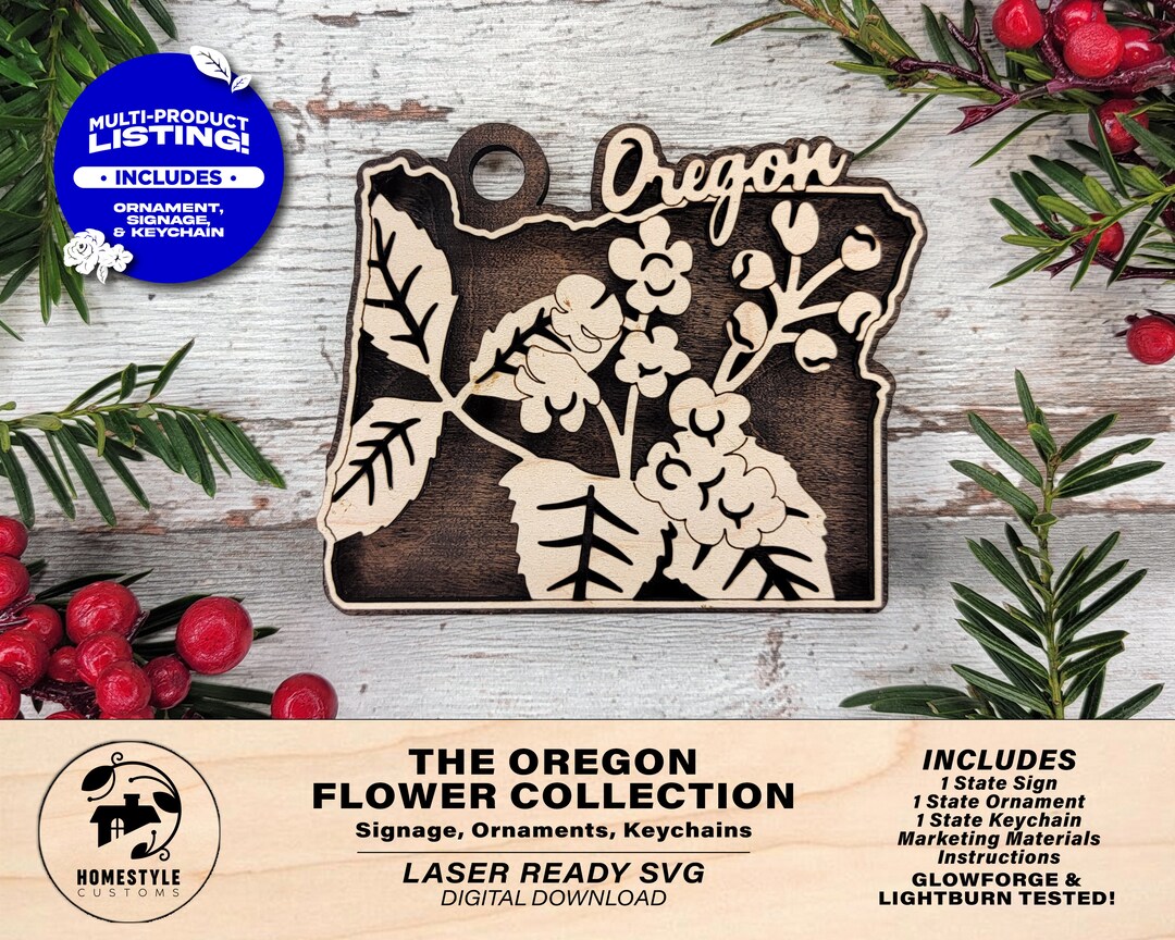 Oregon State Flower Collection - Ornaments, Keychains & Signage ...
