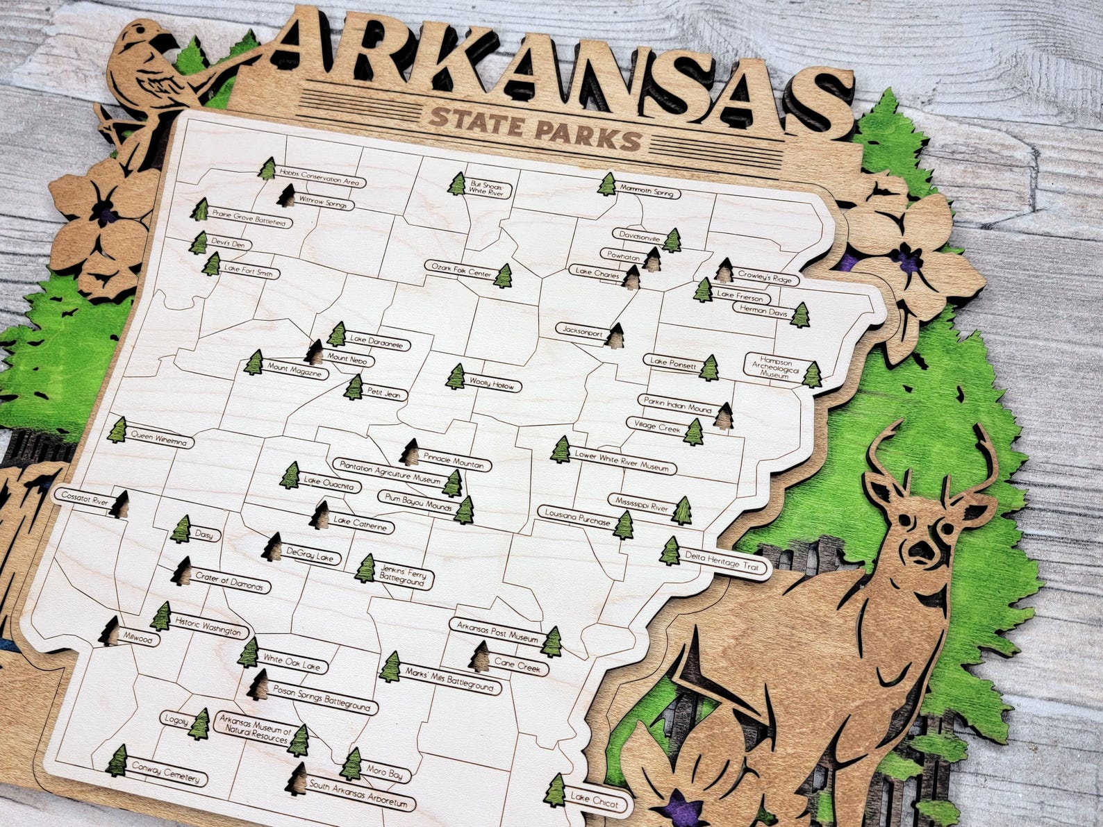 The Arkansas State Park Map - Custom and Non Customizable Options - SVG ...