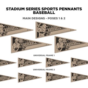 Stadium Series Sports Pennants - 5 Sports - 60 Variations Included ...