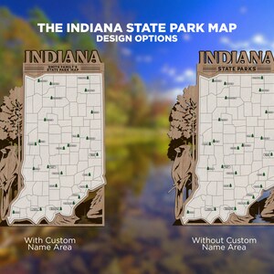The Indiana State Park Map Custom and Non Customizable Options SVG, PDF ...