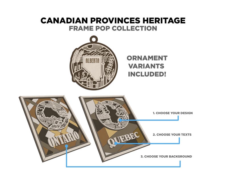 Canadian Provincial Heritage Series - Framepop Collection - Ornaments ...