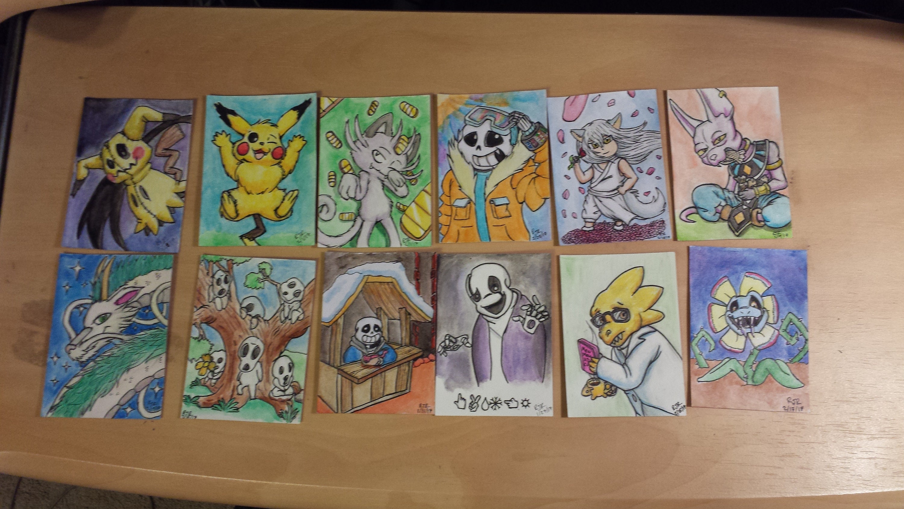Undertale ACEO Cards Alphys, Gaster, and Sans limited Edition Art Cards ...