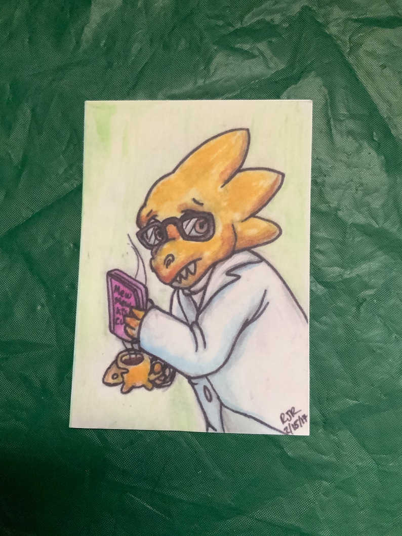 Undertale ACEO Cards Alphys, Gaster, and Sans limited Edition Art Cards ...