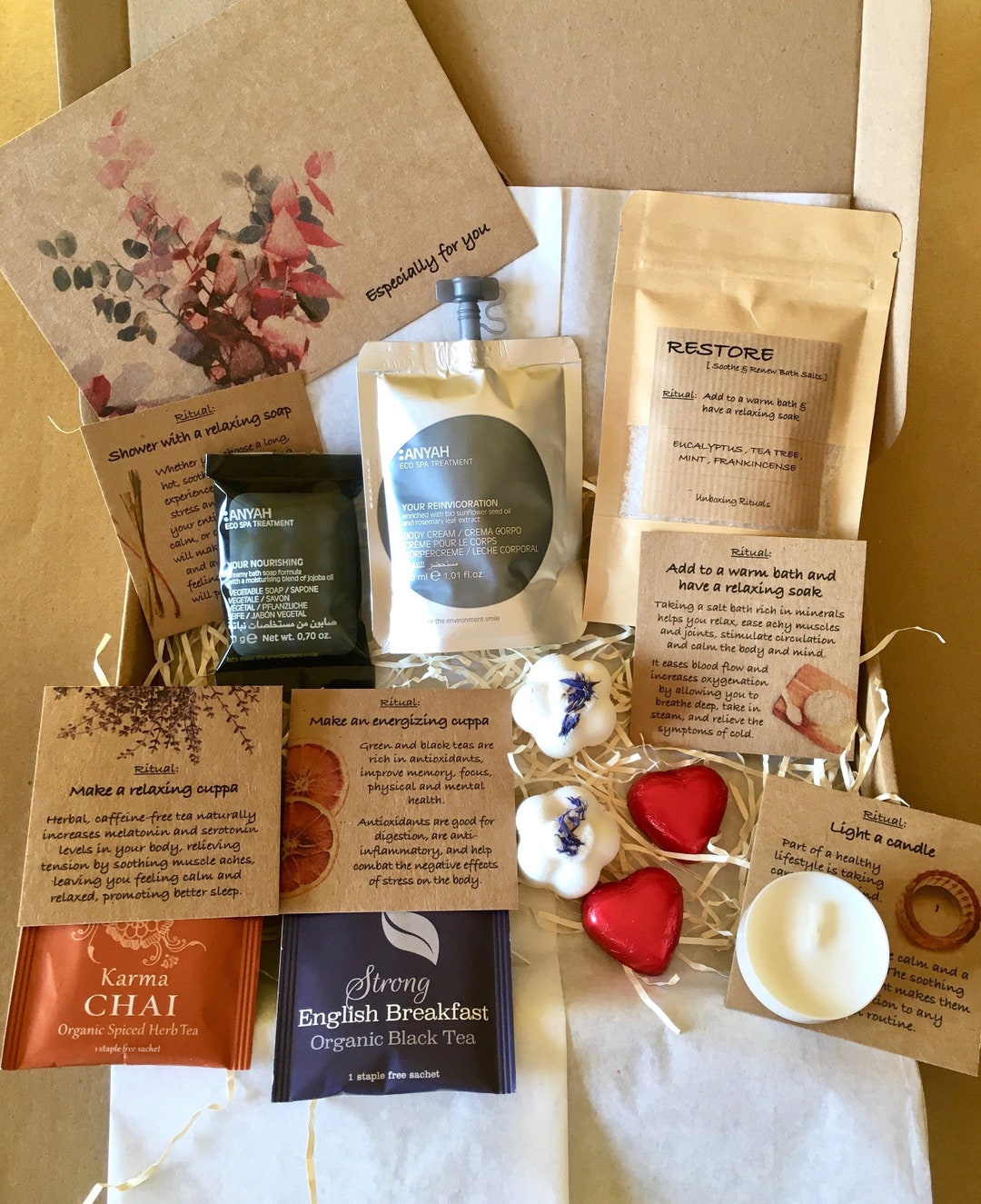 De-stress CARE Package: Mini Pamper Relaxation Kit to Unwind and Relax ...