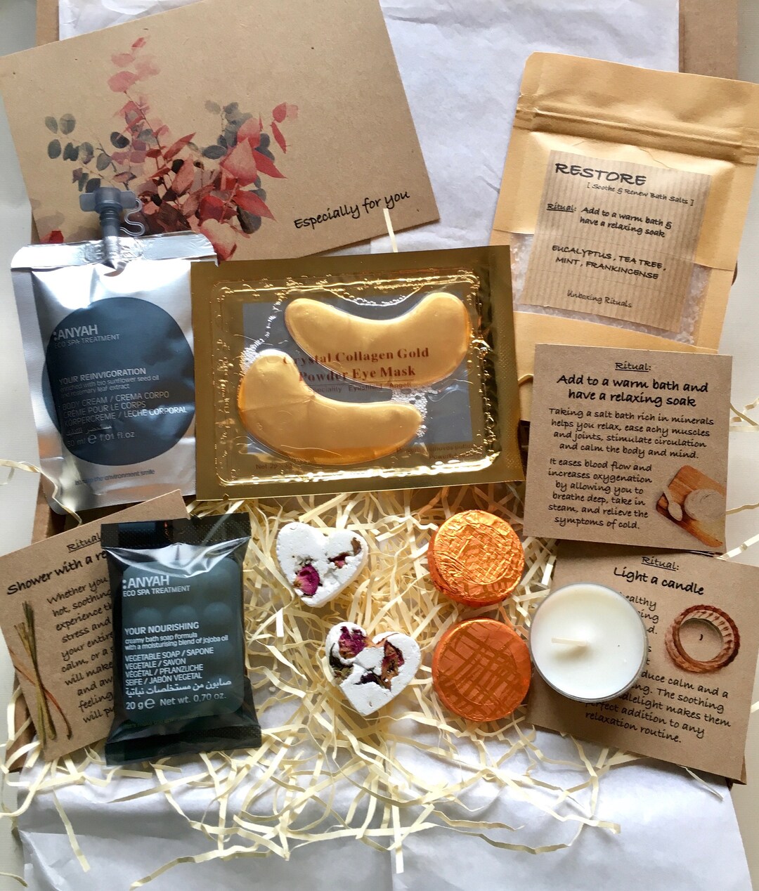 SPA Gift Box, Mini Spa Gift, Letterbox Care Package, Relax & Restore ...
