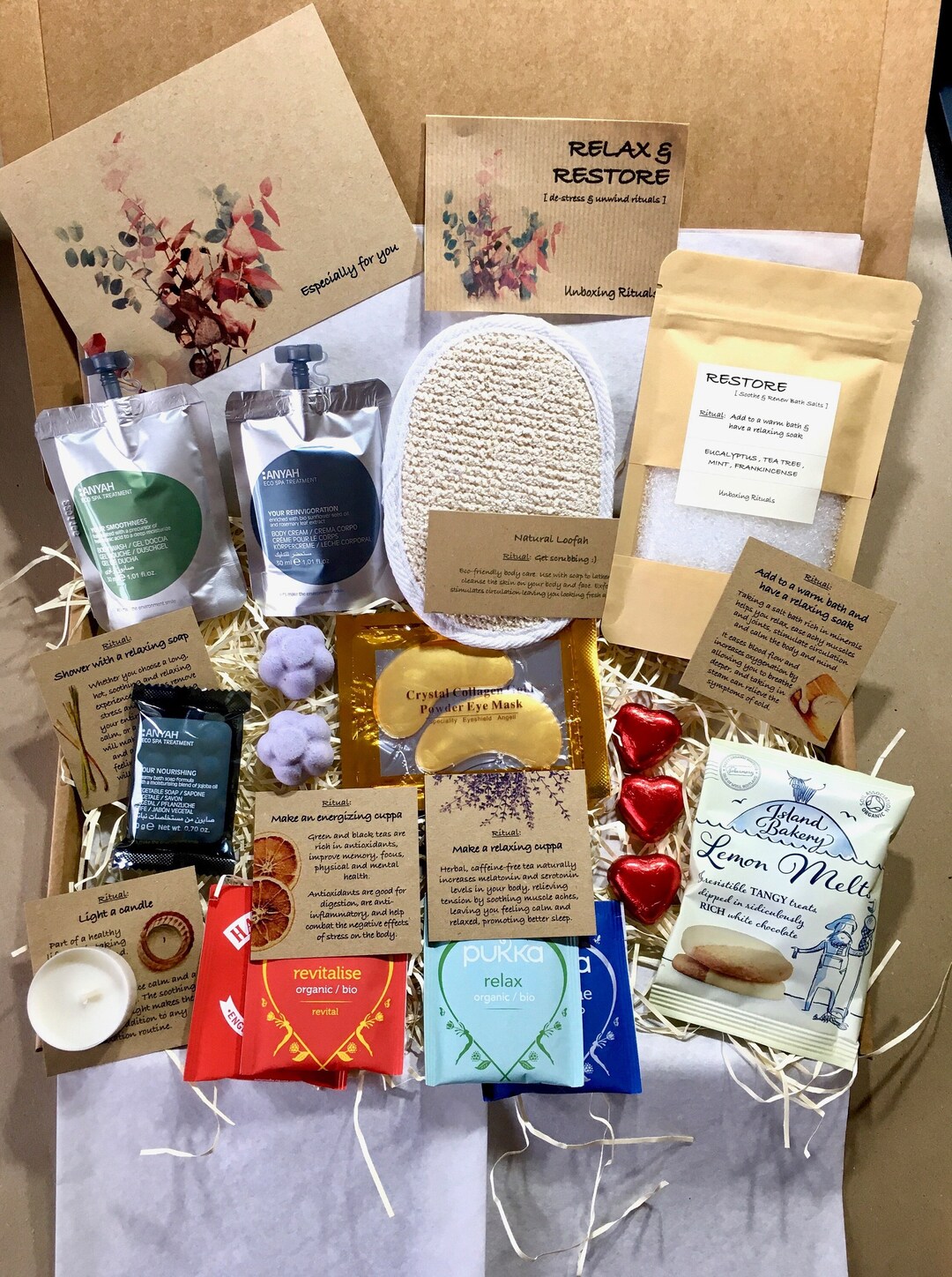 BIRTHDAY Letterbox Pamper, RELAX & RESTORE, Care Package, Relaxation ...
