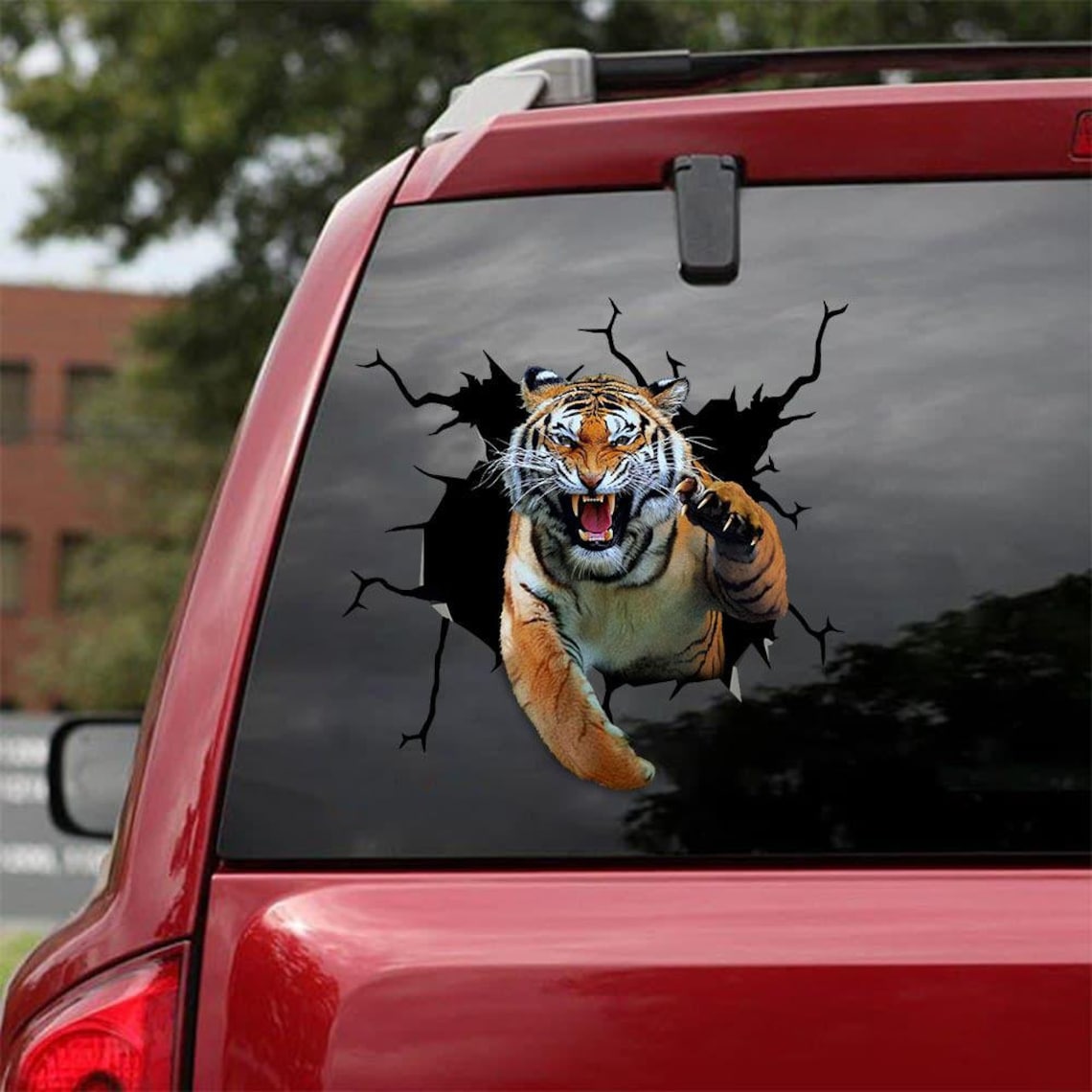 Tiger Decal fits cars Windows Laptops and any smooth | Etsy