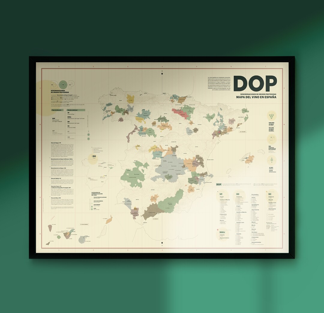 Mapa infográfico DOP vinos España | Infographic map DOP wines Spain ...