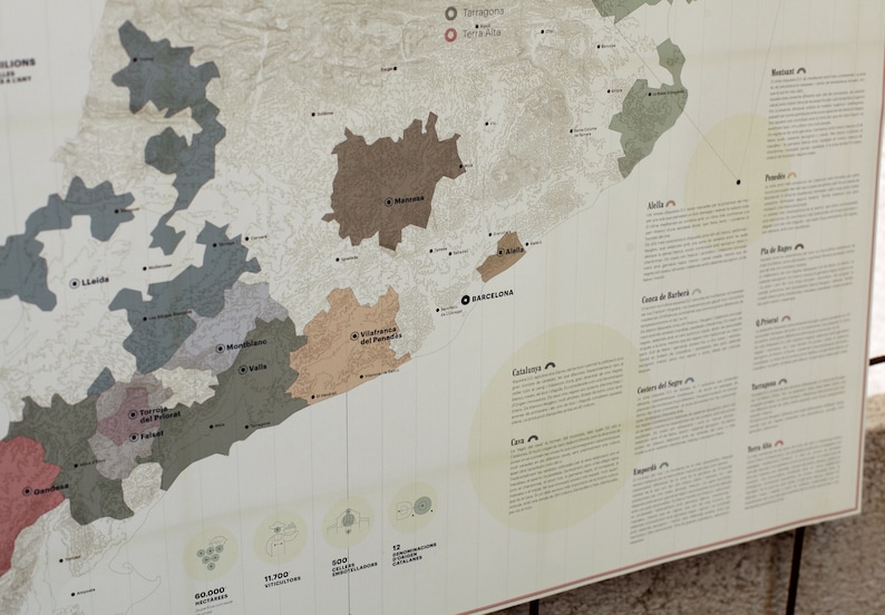 DO Catalunya Wine Infographic Map Map of Catalonia Wine Regions - Etsy