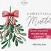 Christmas Mistletoe Watercolor Clipart PNG Hand Painted - Etsy