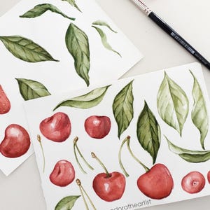 Coquette Cherry With Pink Bow Seamless Pattern Design | Hand Painted ...