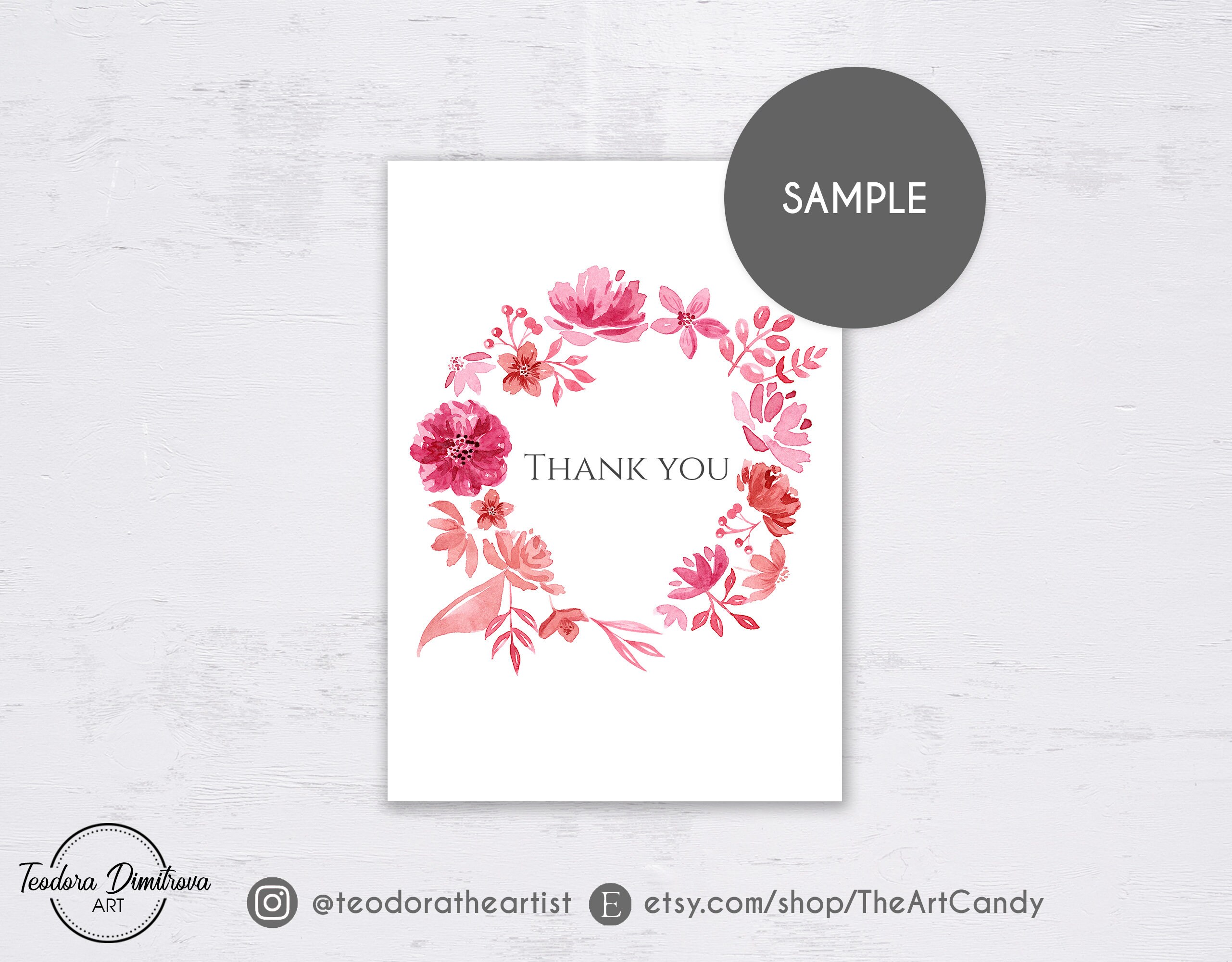 Watercolor Flowers Wreath Clipart Hand Painted Floral Wreath | Etsy