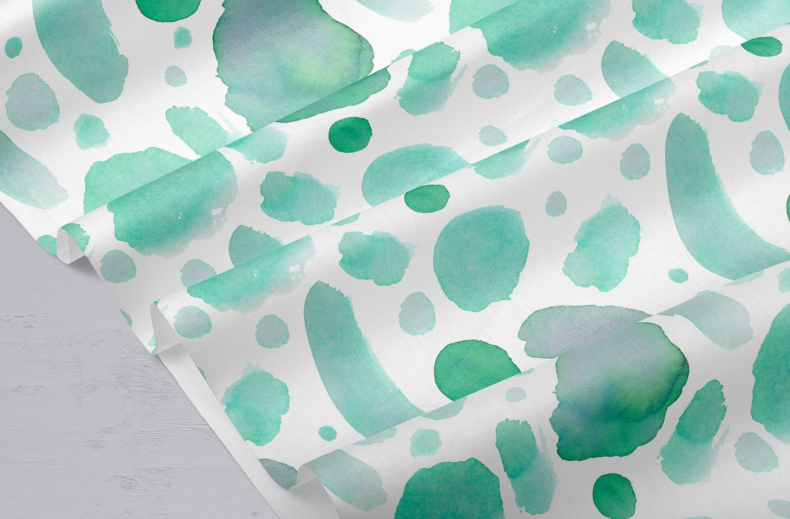 Abstract Watercolor Digital Paper Turquoise Watercolor Brush - Etsy