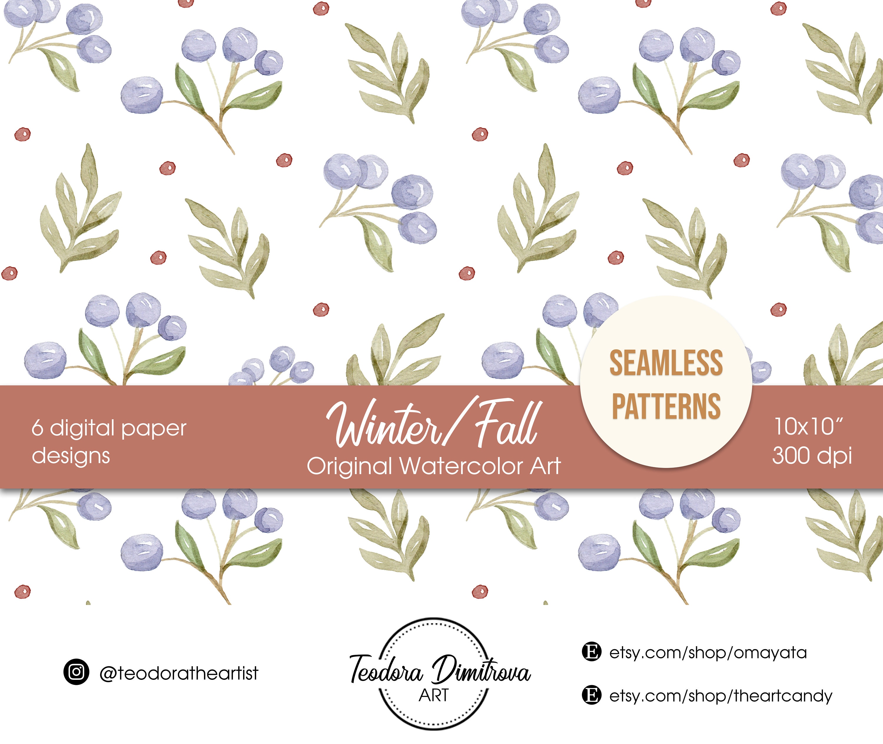 Autumn Leaves Digital Paper Watercolor Seamless Pattern - Etsy