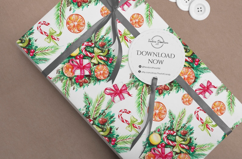 Hand Painted Clipart Bundle Watercolor Christmas Clipart Bundle ...