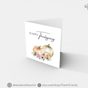 Happy Thanksgiving Printable Cards | Colorful Autumn Pumpkins ...