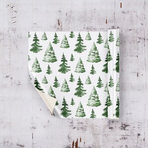 Christmas Tree Digital Paper Watercolor Art | Christmas Seamless ...